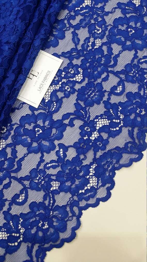 Blue lace fabric - Lace To Love