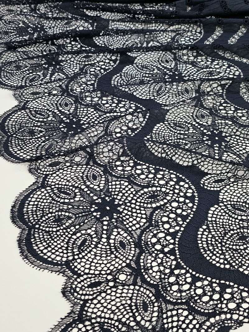 Black macrame lace fabric - Lace To Love