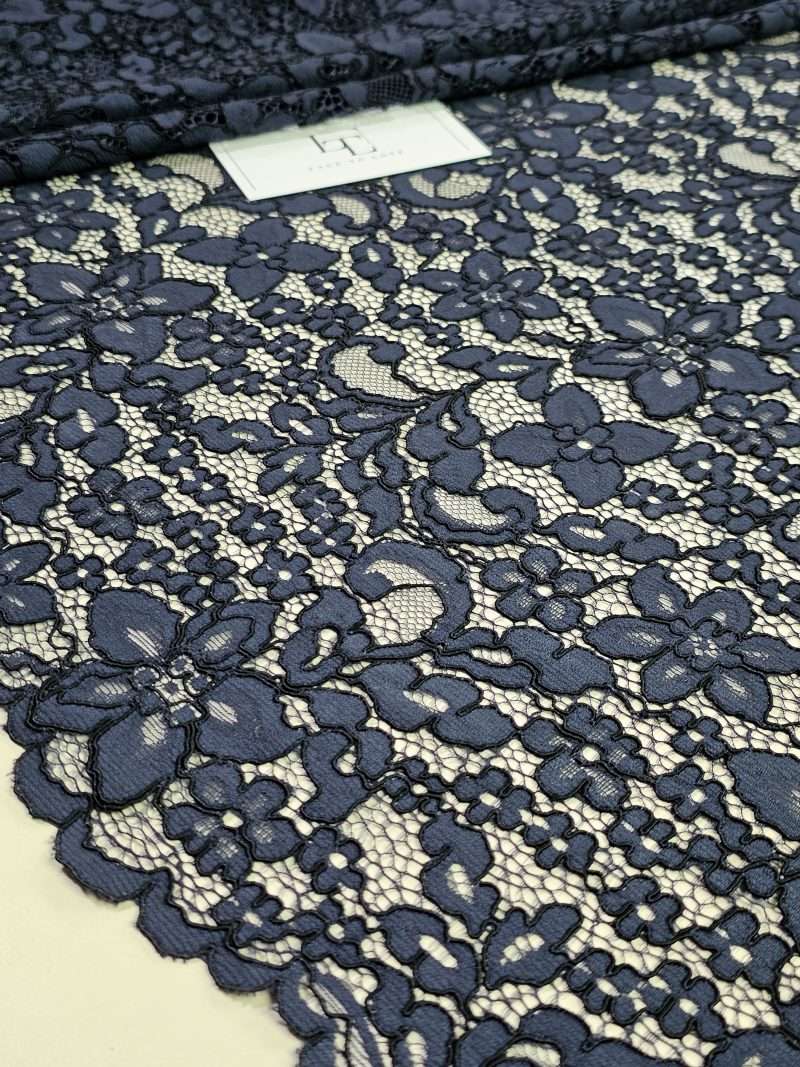 Dark blue lace fabric - Lace To Love