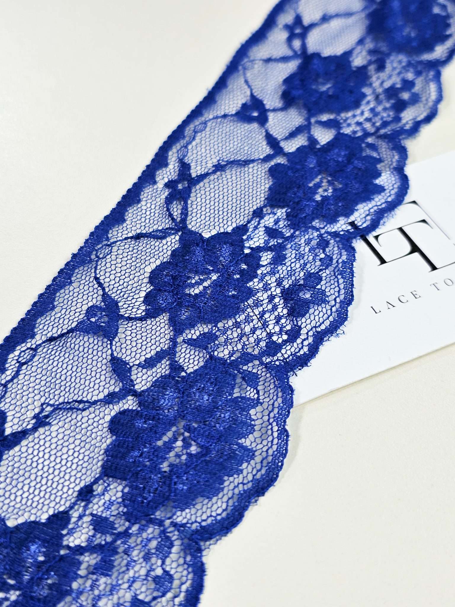Royal blue Chantilly lace trimming - Lace To Love