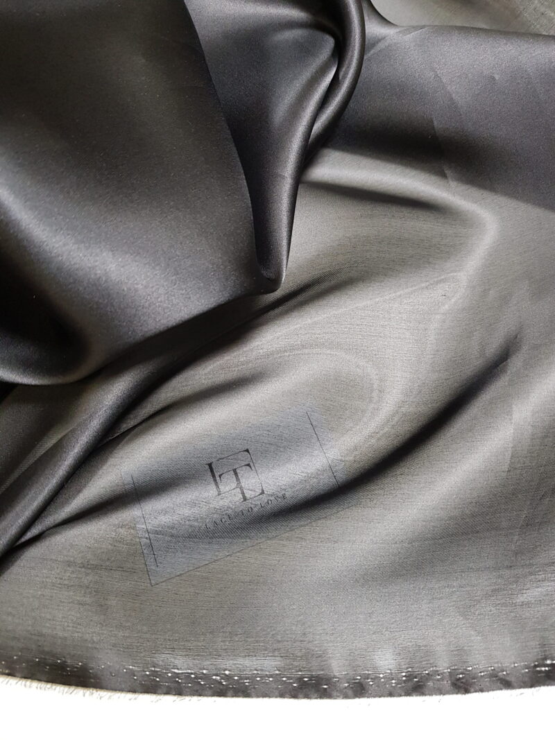 Black silk satin organza fabric - Lace To Love
