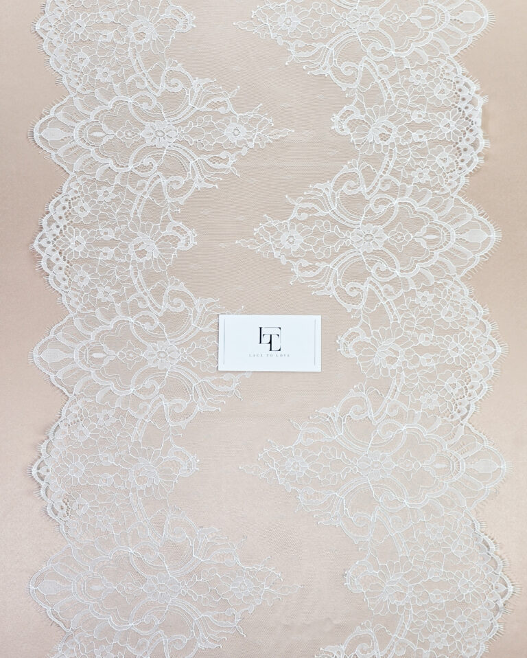 Ivory Chantilly lace trimming - Lace To Love