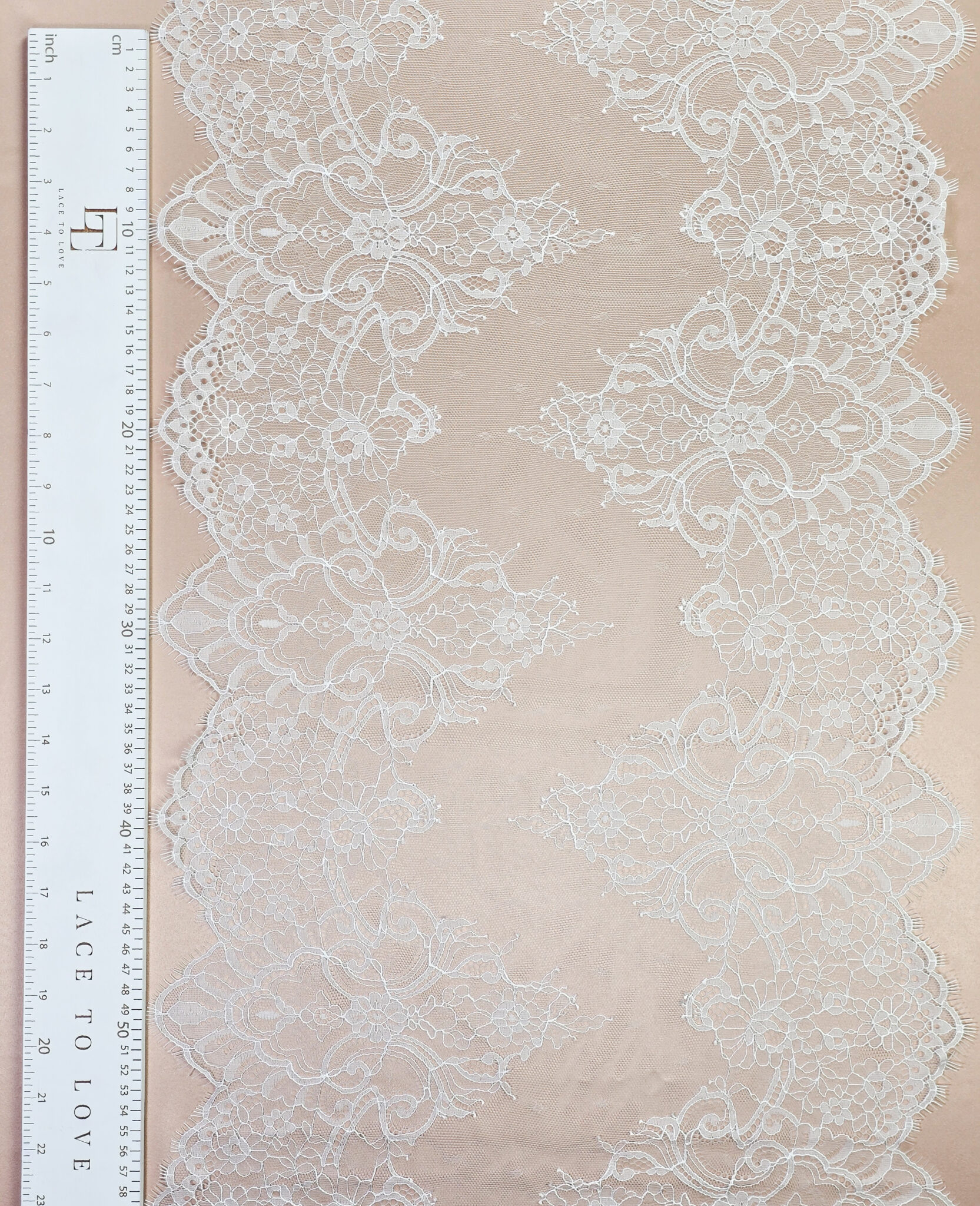 Ivory Chantilly lace trimming - Lace To Love