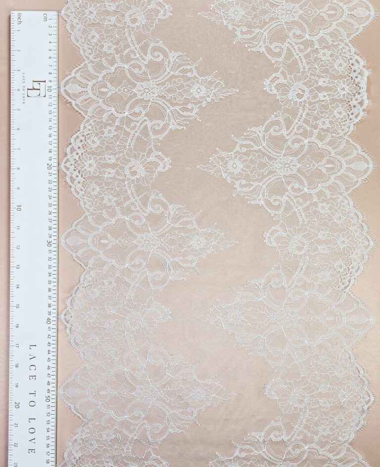 Ivory Chantilly lace trimming - Lace To Love