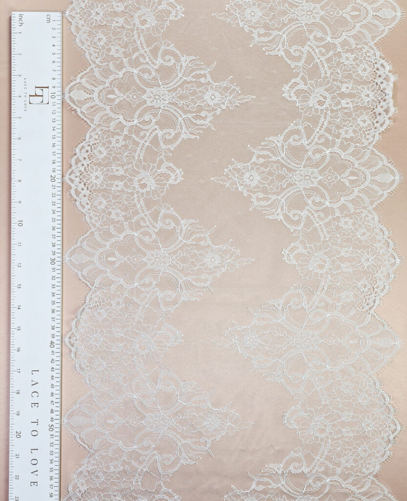 Ivory Chantilly lace trimming - Lace To Love