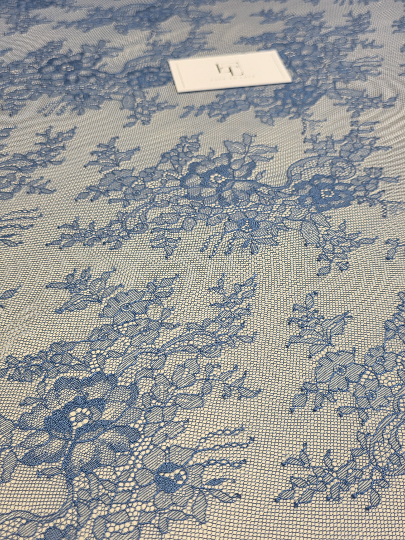 Indigo blue Chantilly lace fabric - Lace To Love